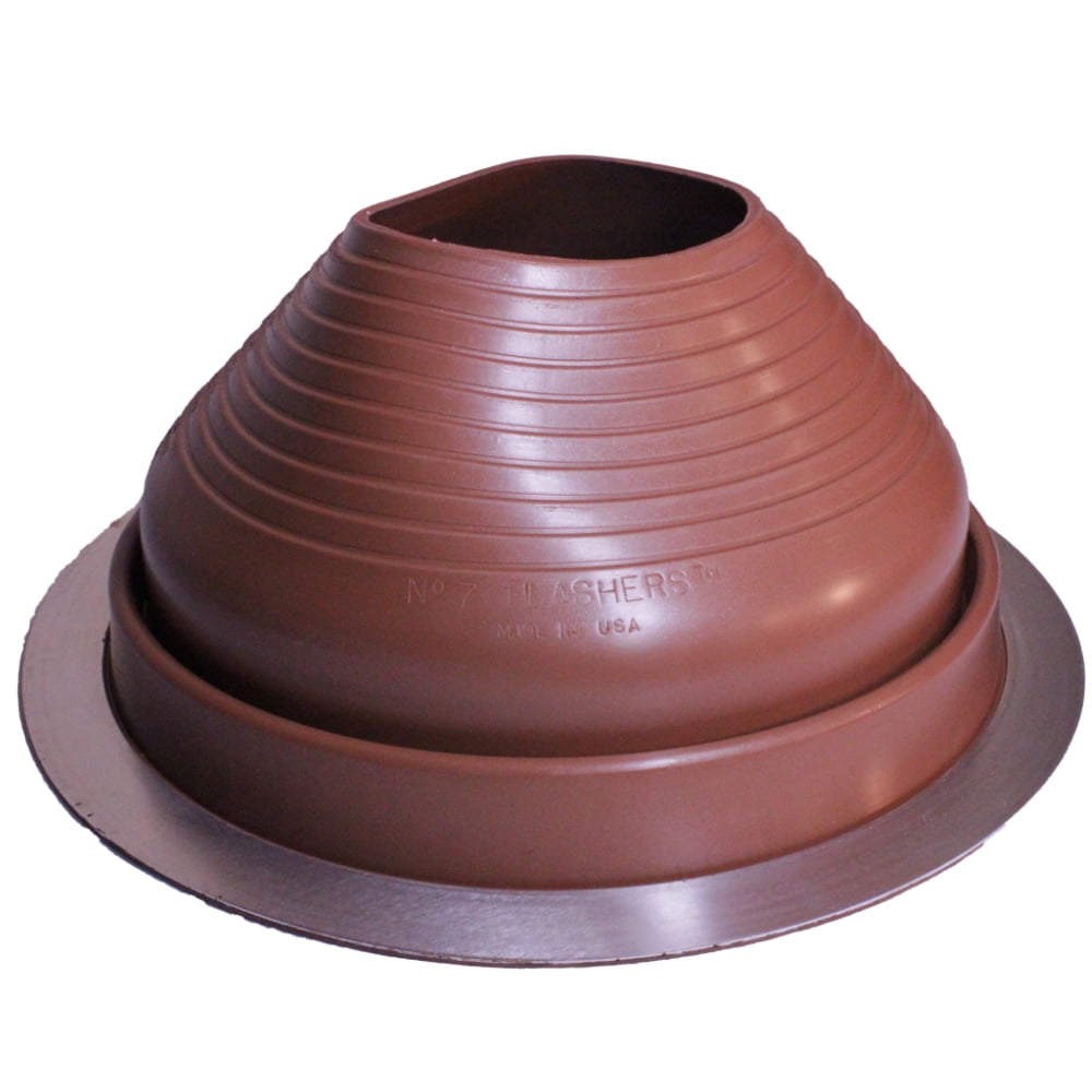 Flashers #7 Copper EPDM Flexible Roof Jack Pipe Boot Metal Roofing Pipe ...