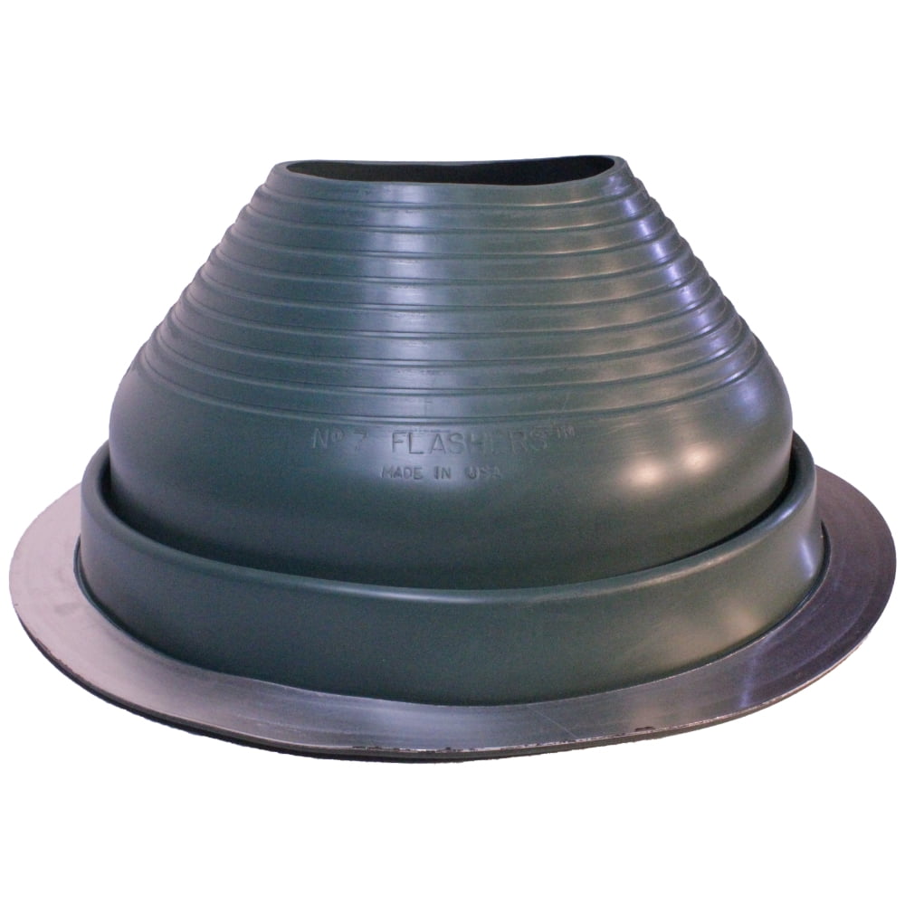 Flashers #7 Green EPDM Flexible Roof Jack Pipe Boot Metal Roofing Pipe ...