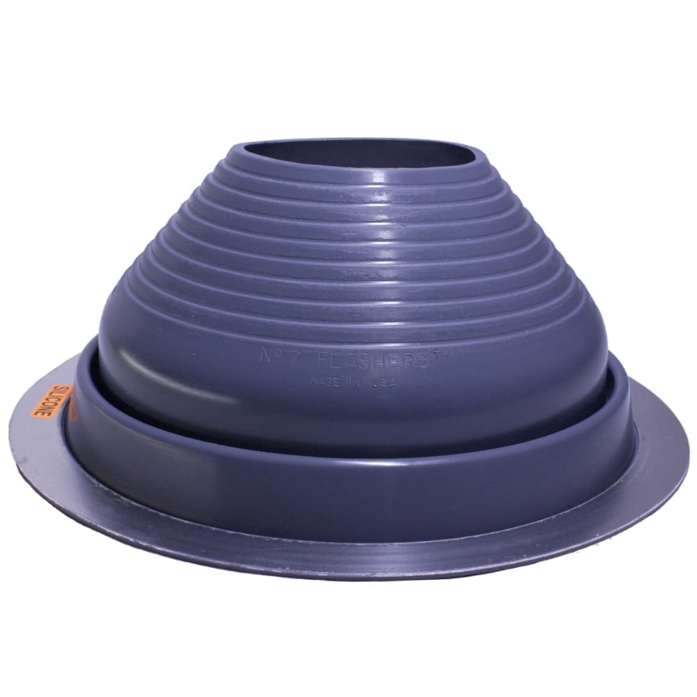 Flashers #7 Silicone Grey High Temp Flexible Roof Jack Pipe Boot Metal ...