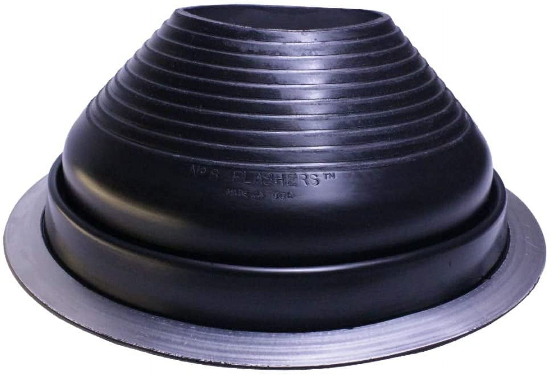 Flashers #8 Black EPDM Flexible Roof Jack Pipe Boot Metal Roofing Pipe ...