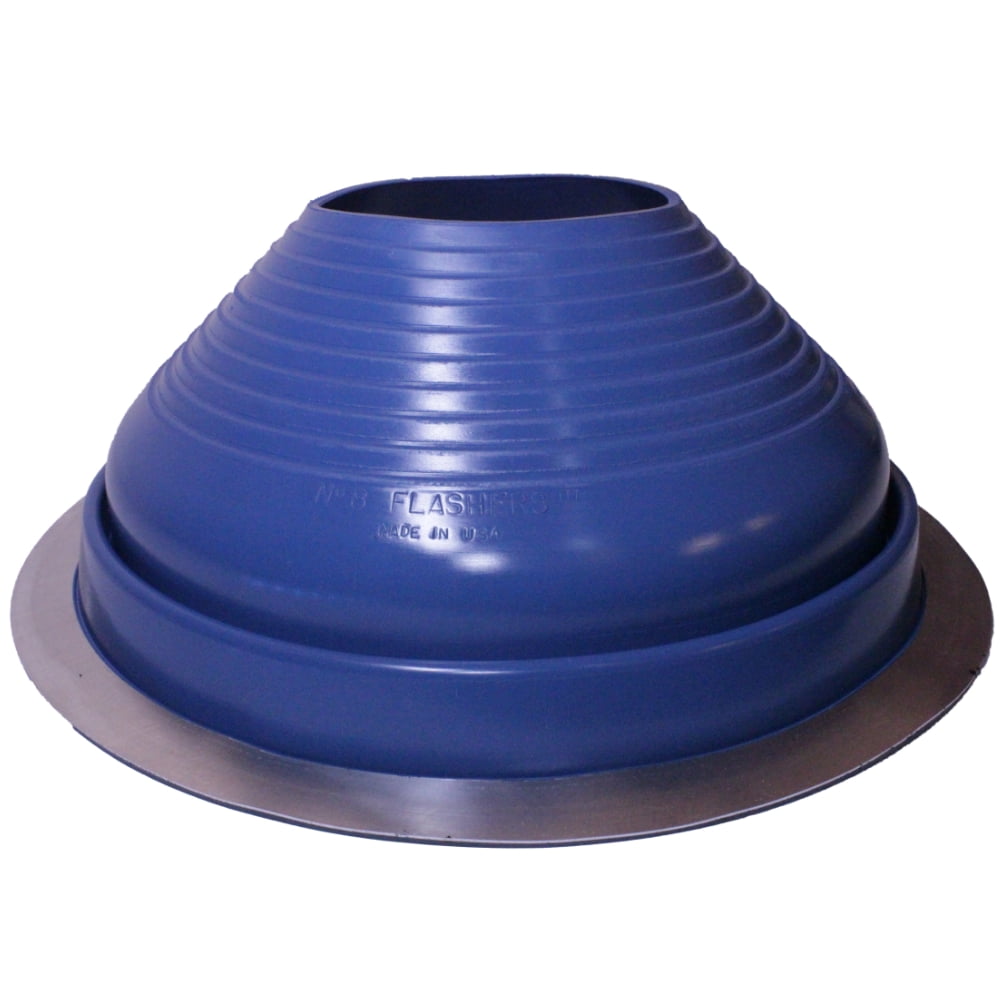 Flashers #8 Blue EPDM Flexible Roof Jack Pipe Boot Metal Roofing Pipe ...