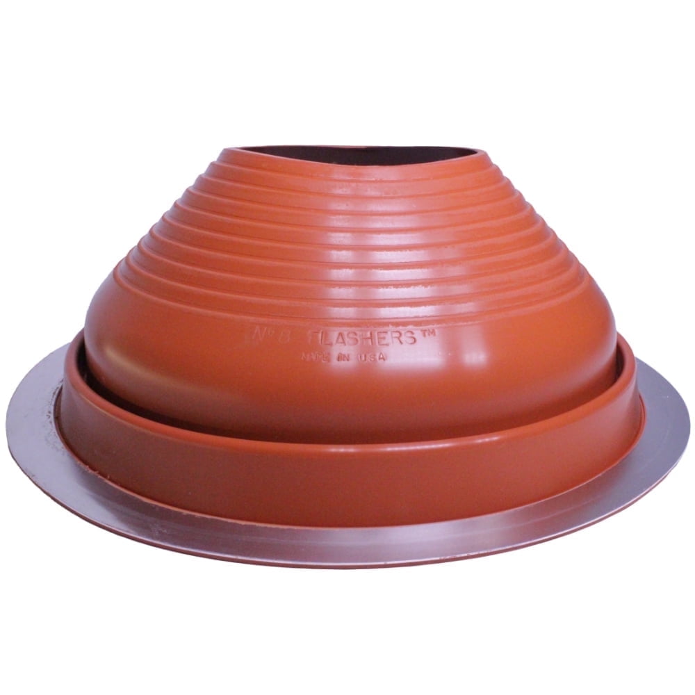 Flashers #8 Silicone High Temp Flexible Roof Jack Pipe Boot Metal ...