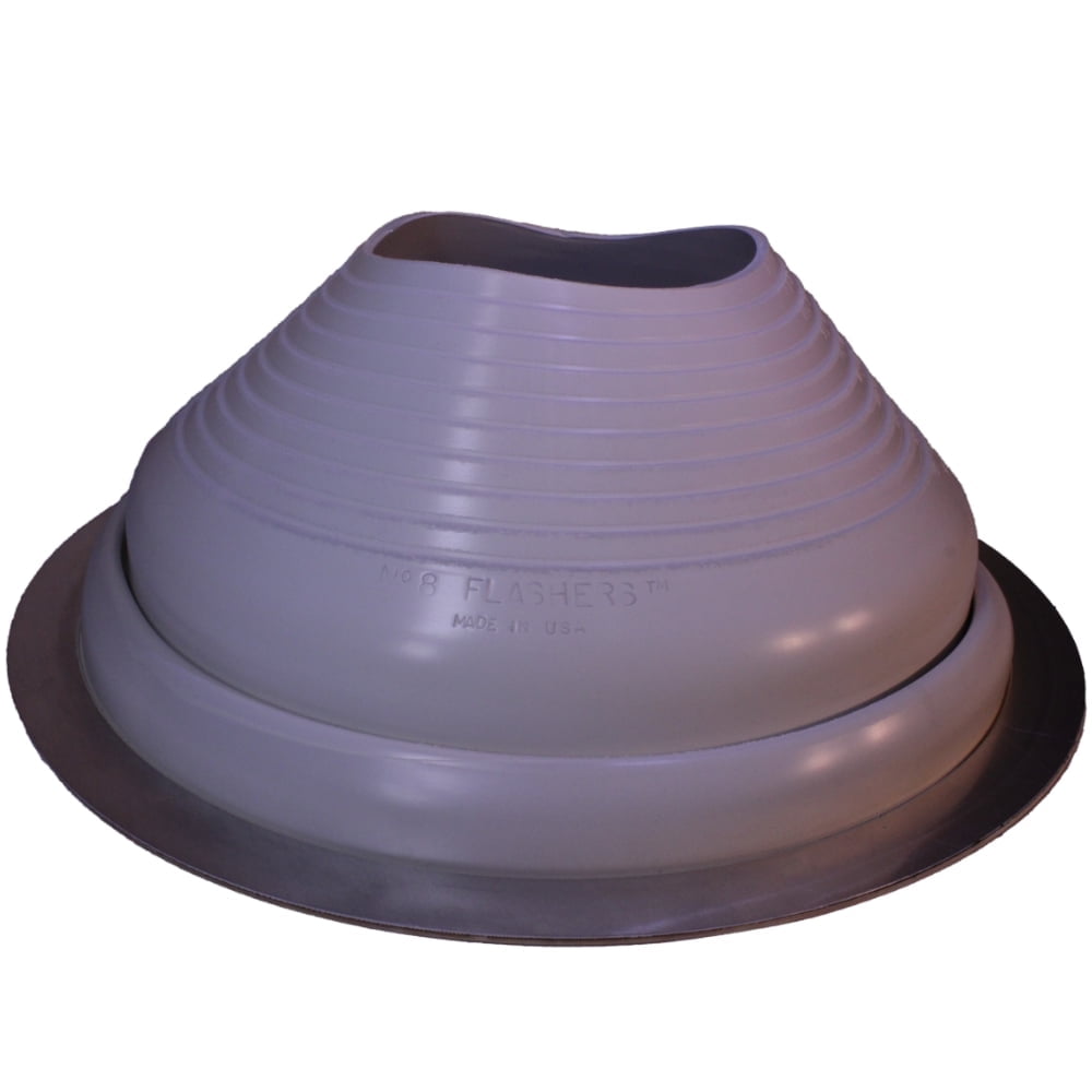 Flashers #8 White EPDM Flexible Roof Jack Pipe Boot Metal Roofing Pipe ...