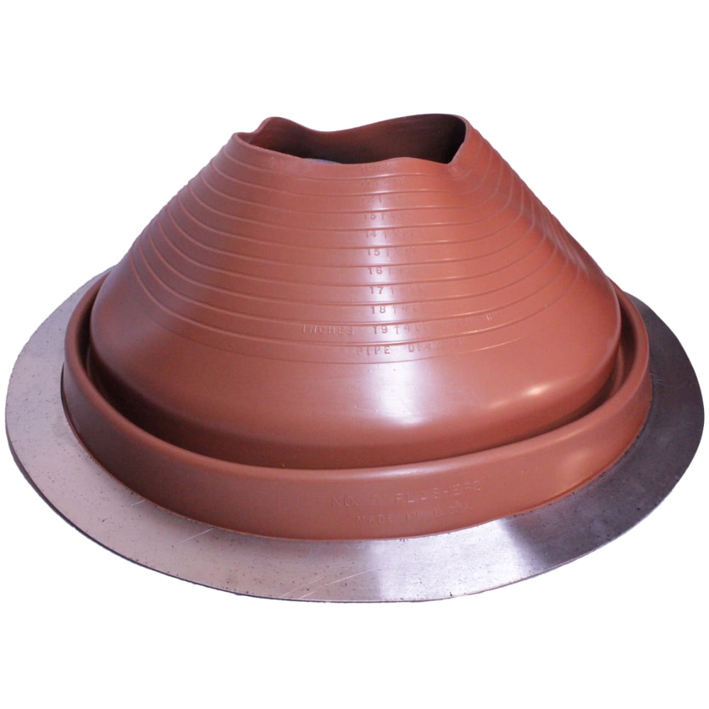 Flashers #9 Copper EPDM Flexible Roof Jack Pipe Boot Metal Roofing Pipe ...