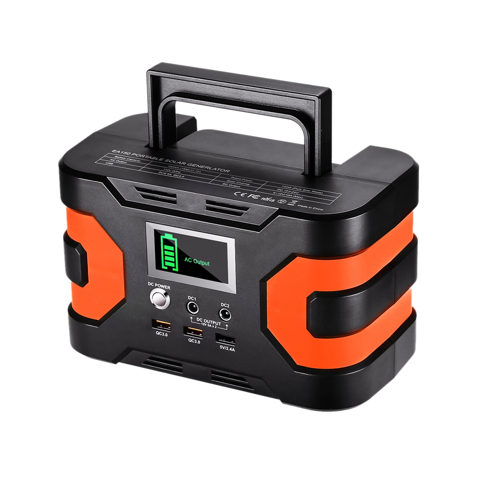 Flashfish 45000mAh/166Wh Portable Solar Generator Battery Power Station F6G7 - Walmart.com