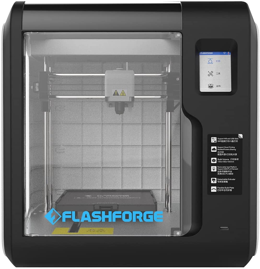 Flashforge Adventurer 3-3D Printer, 5.9x5.9x5.9'' Print Size, Advanced ...