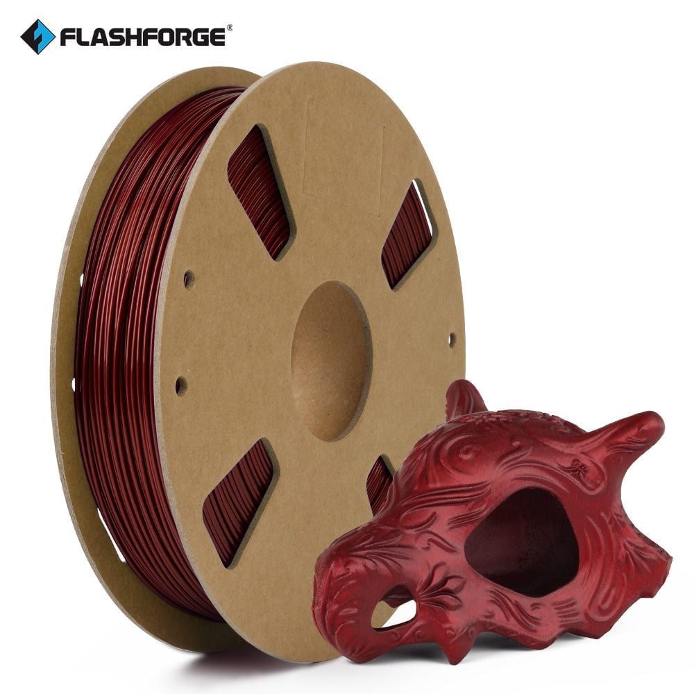 Flashforge HS PETG Filament 1.75mm, 1KG/2.2lbs HS PETG 3D Printer Filament, Metallic Red ...