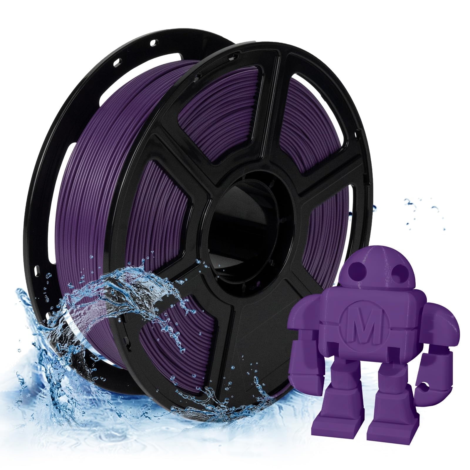 Flashforge PETG PRO Filament 1.75mm, 1KG/2.2lbs PETG PRO 3D Printer Filament, Purple - Walmart.com
