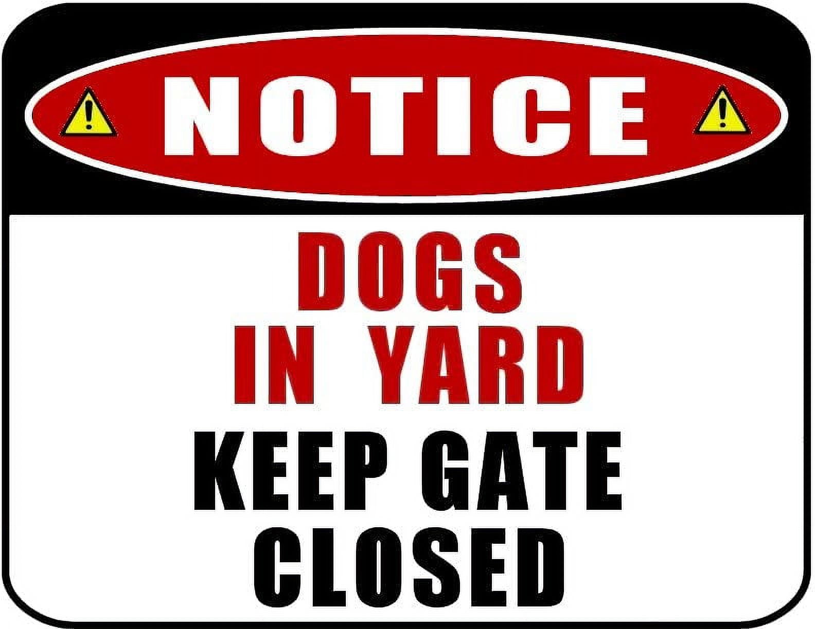 Flashing Blinking Red LED Laminated Funny Sign Notice Dogs in Yard Keep ...