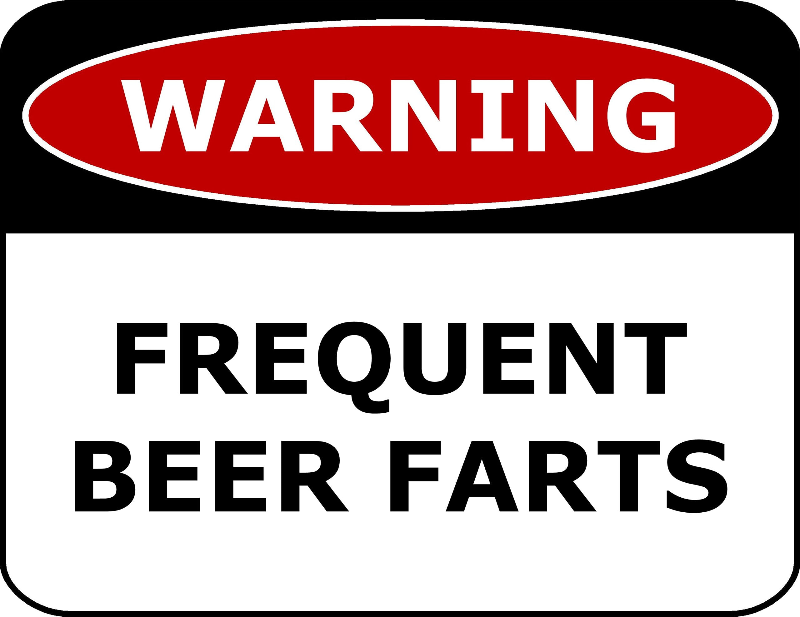 Flashing Blinking Red LED Laminated Funny Sign Warning Frequent Beer ...