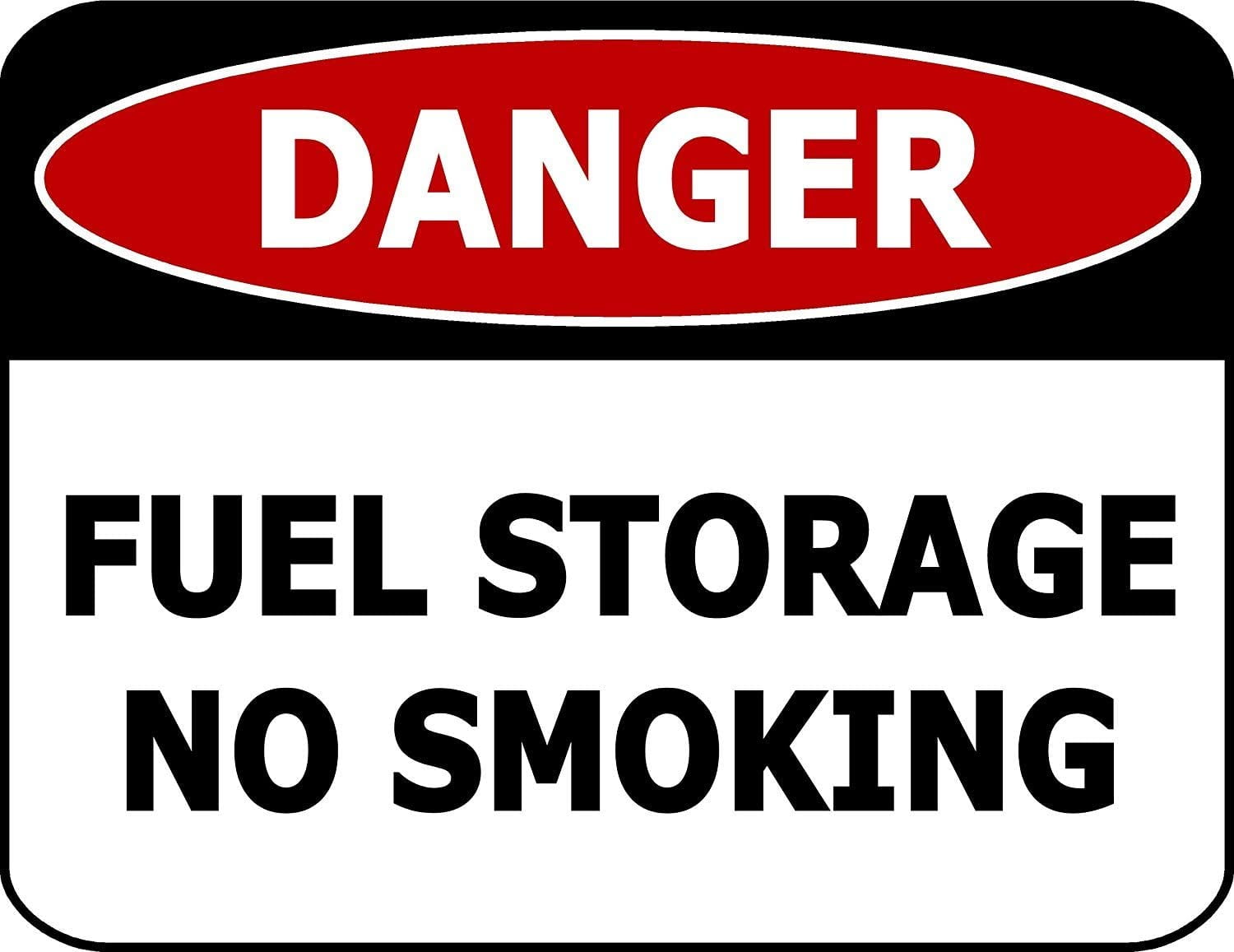 Flashing Blinking Red LED Laminated Sign Danger Fuel Storage No Smoking ...