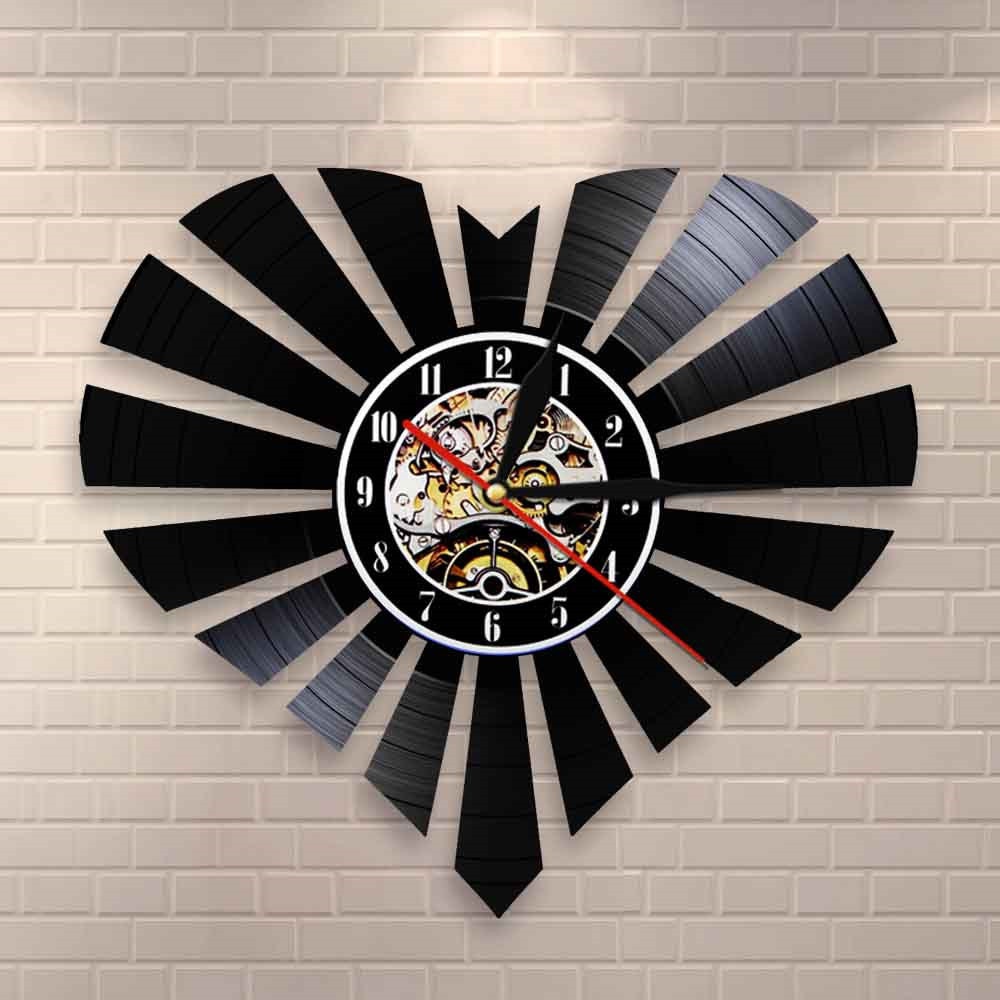 Flashing Geometri Heart Wall Art Wall Clock Love Heart Polygonal Heart ...