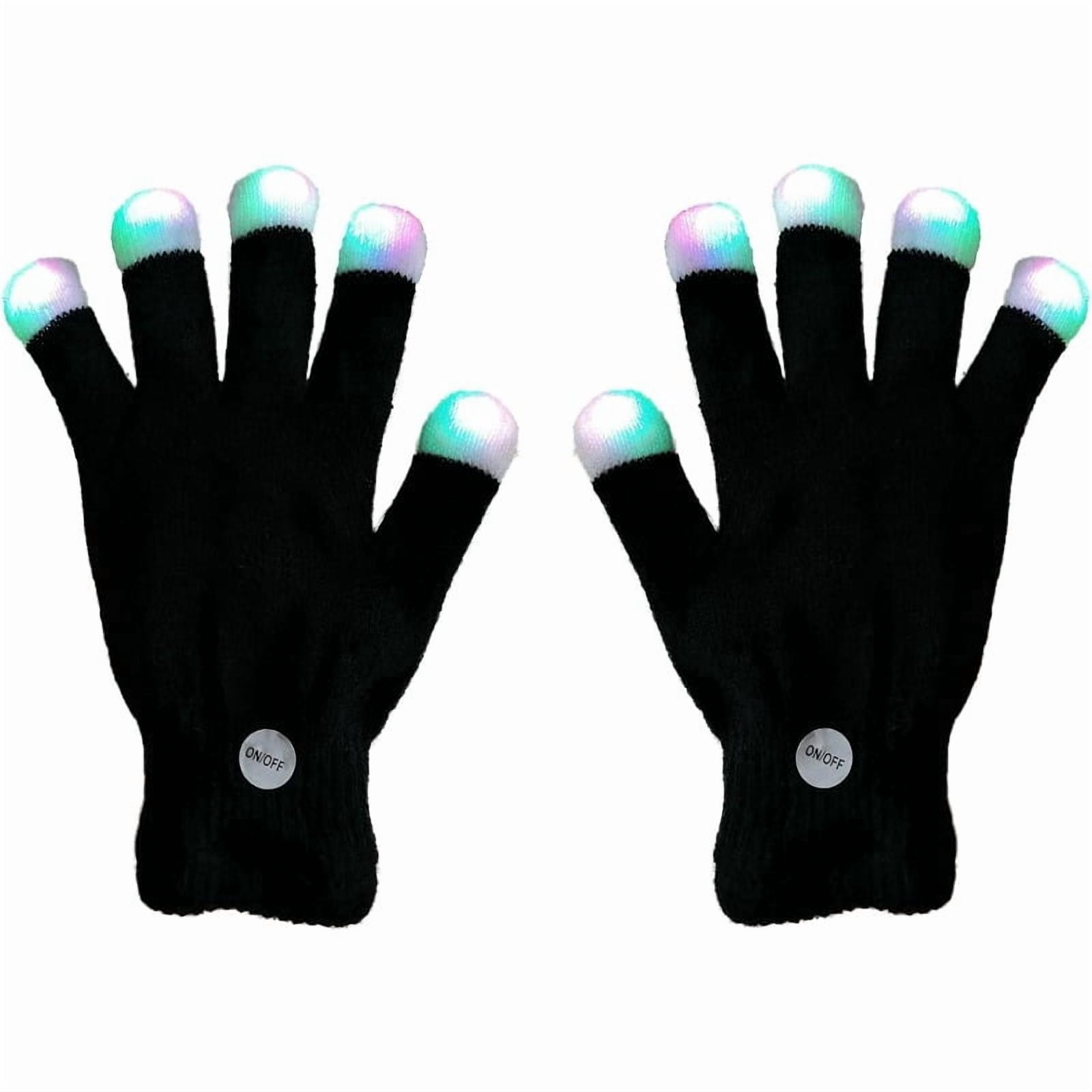 Flashing Gloves Glow LED Rave Light Finger Lighting Mitt,Luminous ...