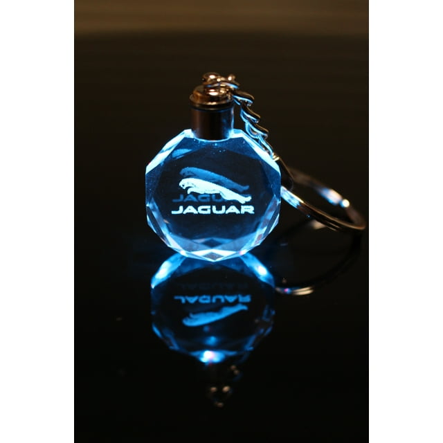 Flashing Keychain with Car Logo, Laser Engraved Crystal Body w/Colorful ...