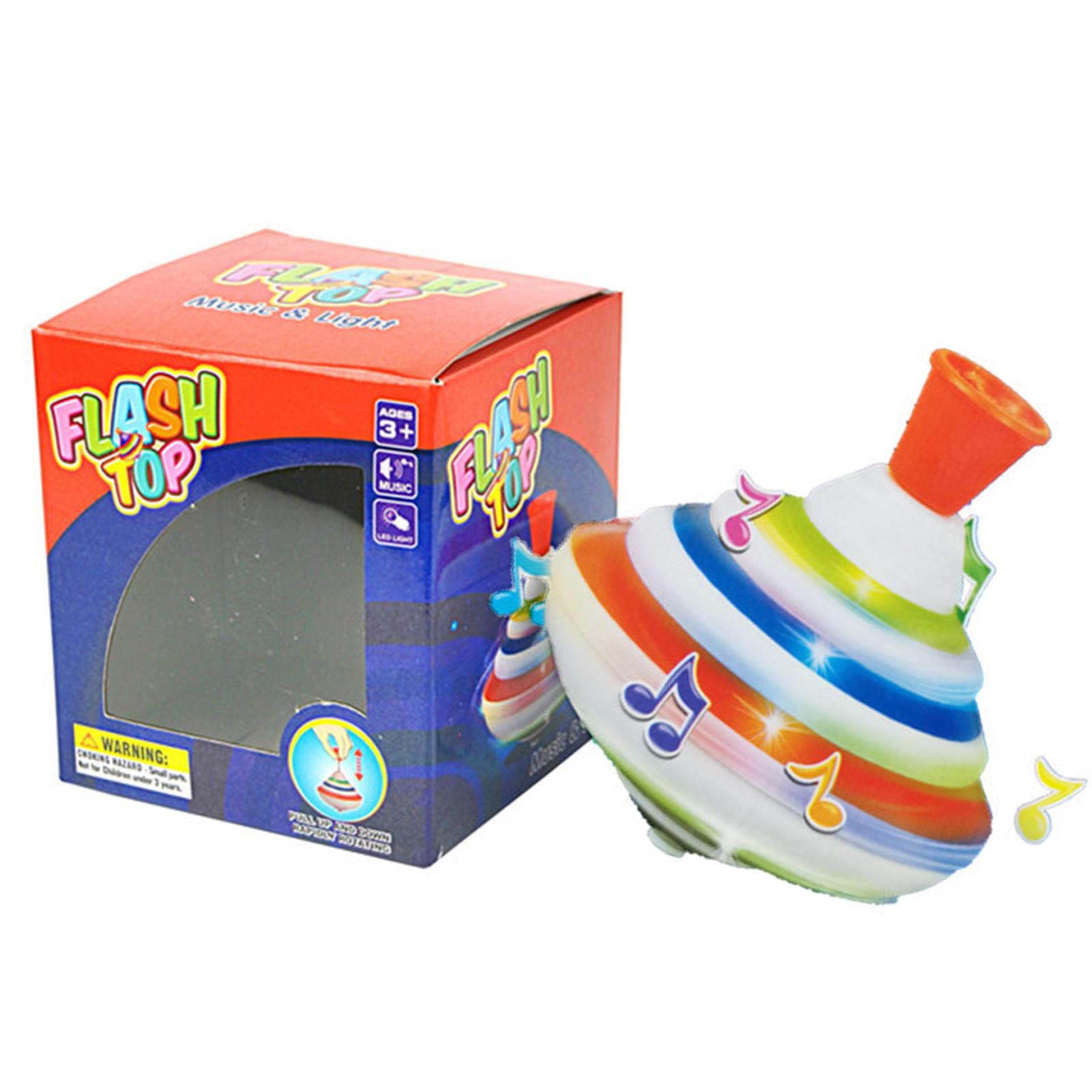 Flashing Music Gyro | Push Down Spinning Top Toy with LED and Music ...