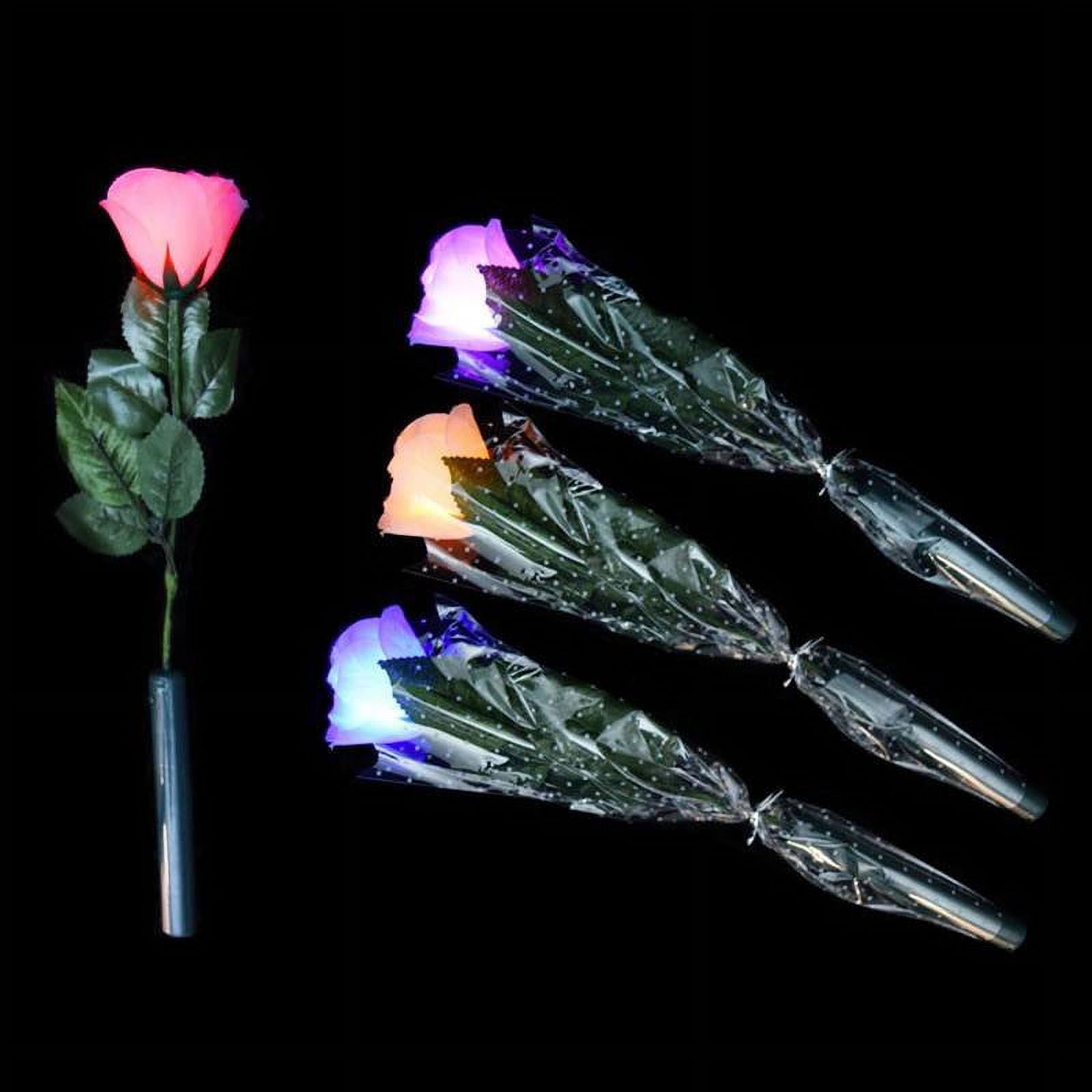 Flashing Panda Dozen Light Up Glowing White Rose Flowers on a Stem, 12 ...