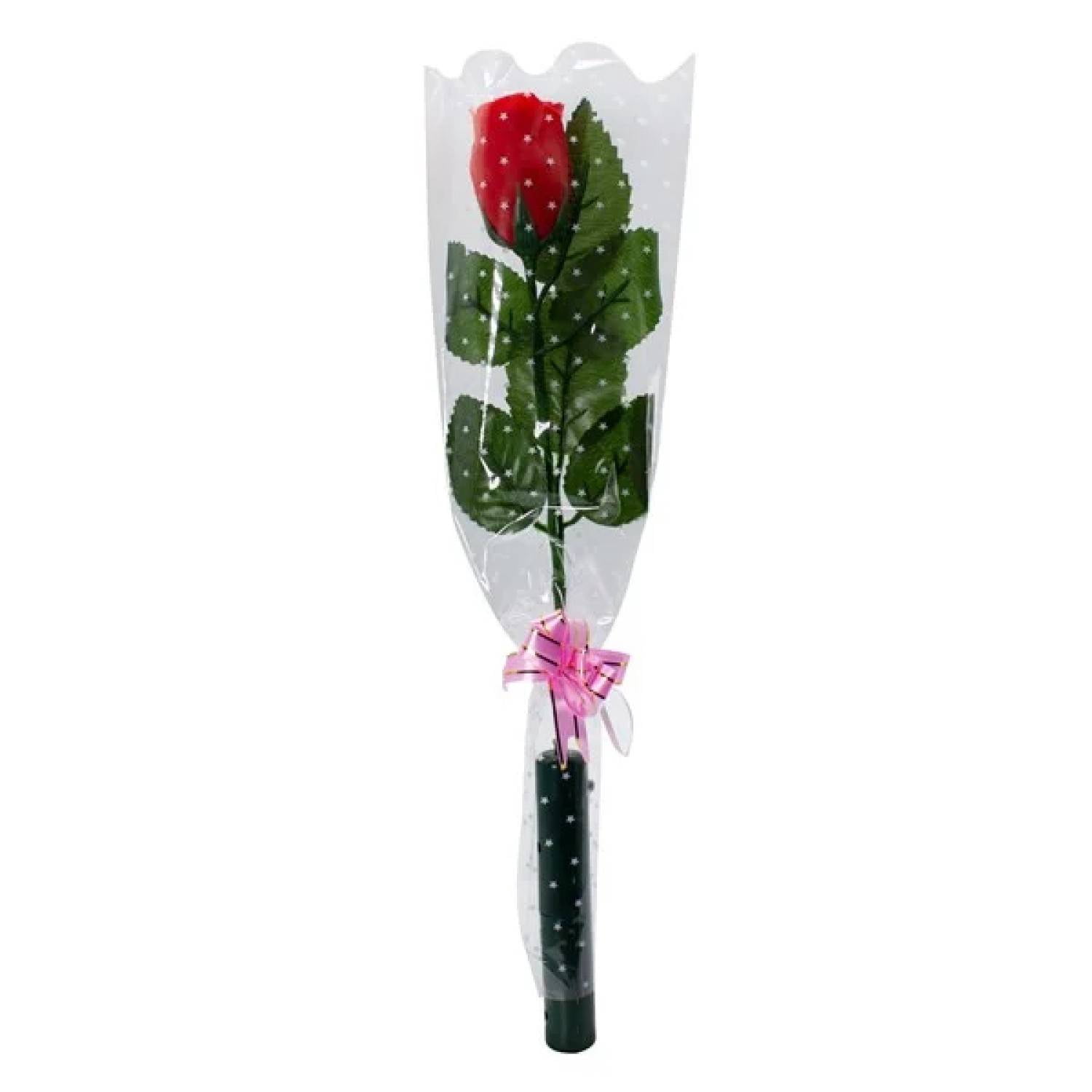 Flashing Panda Light Up Glowing Red Rose Flower on a Stem, 12-inch Red ...