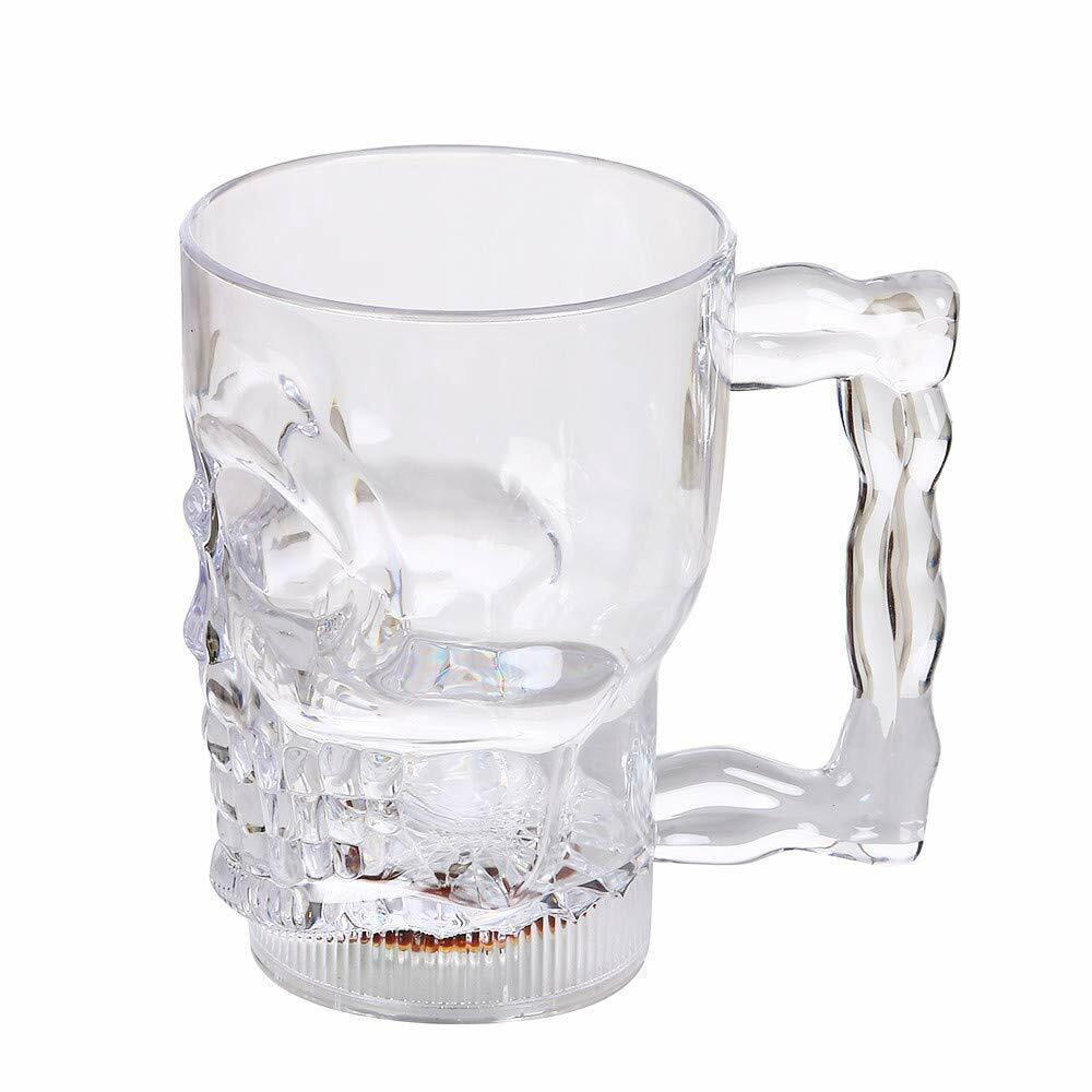 Flashing Skull Cup LED Inductive Light up Skeleton Mugs Light up Glass ...