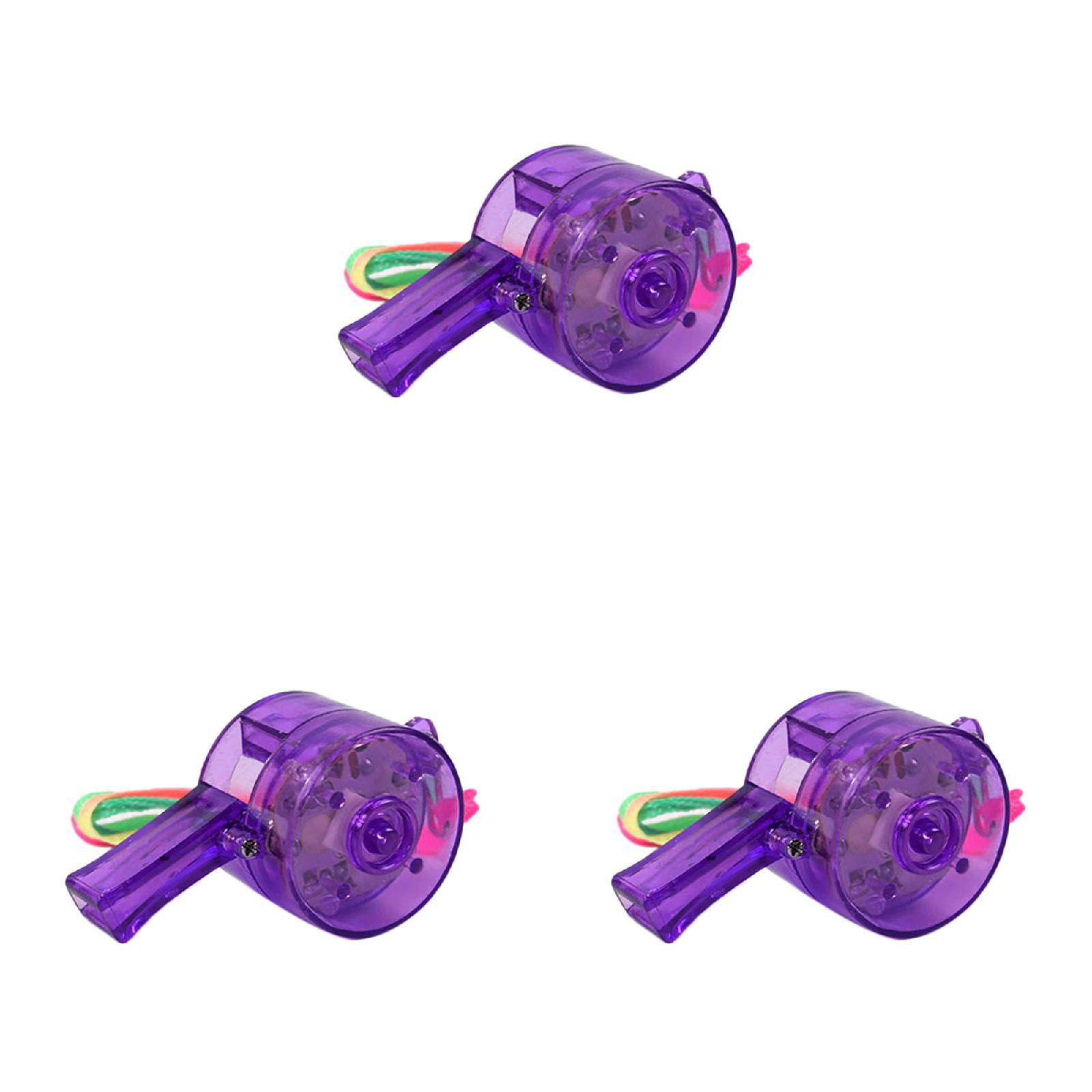 Flashing Whistle Colorful Lanyard LED Light Up Fun In the Dark Party ...