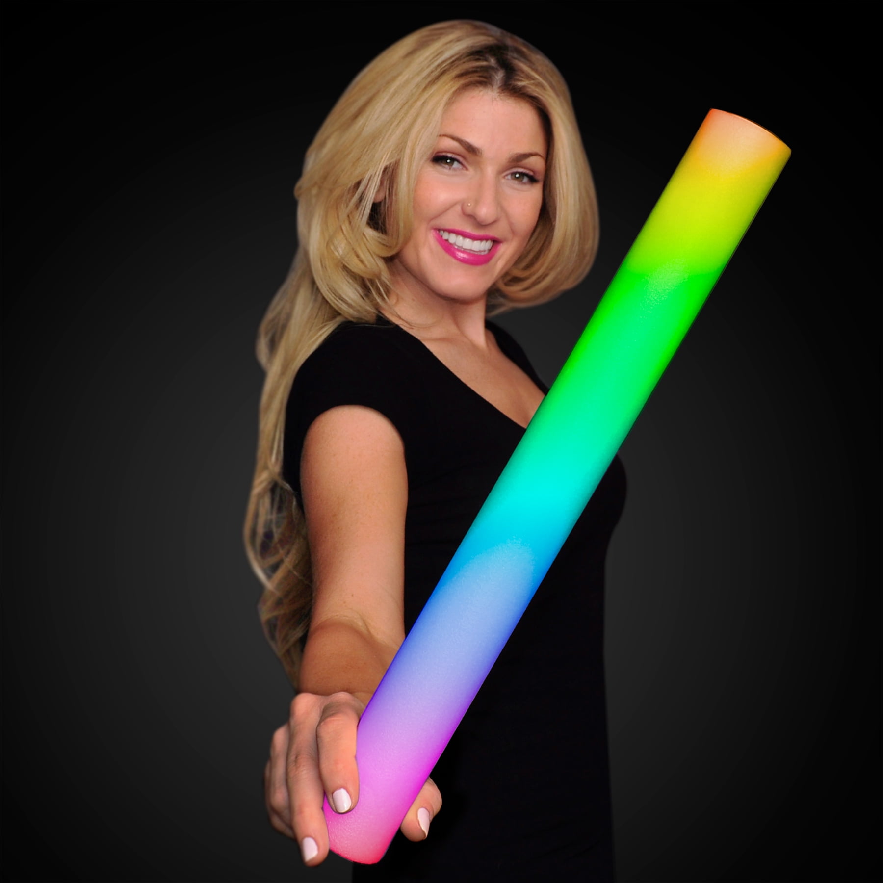 FlashingBlinkyLights 16 inch Light Up Foam LED Cheer Stick - Walmart.com