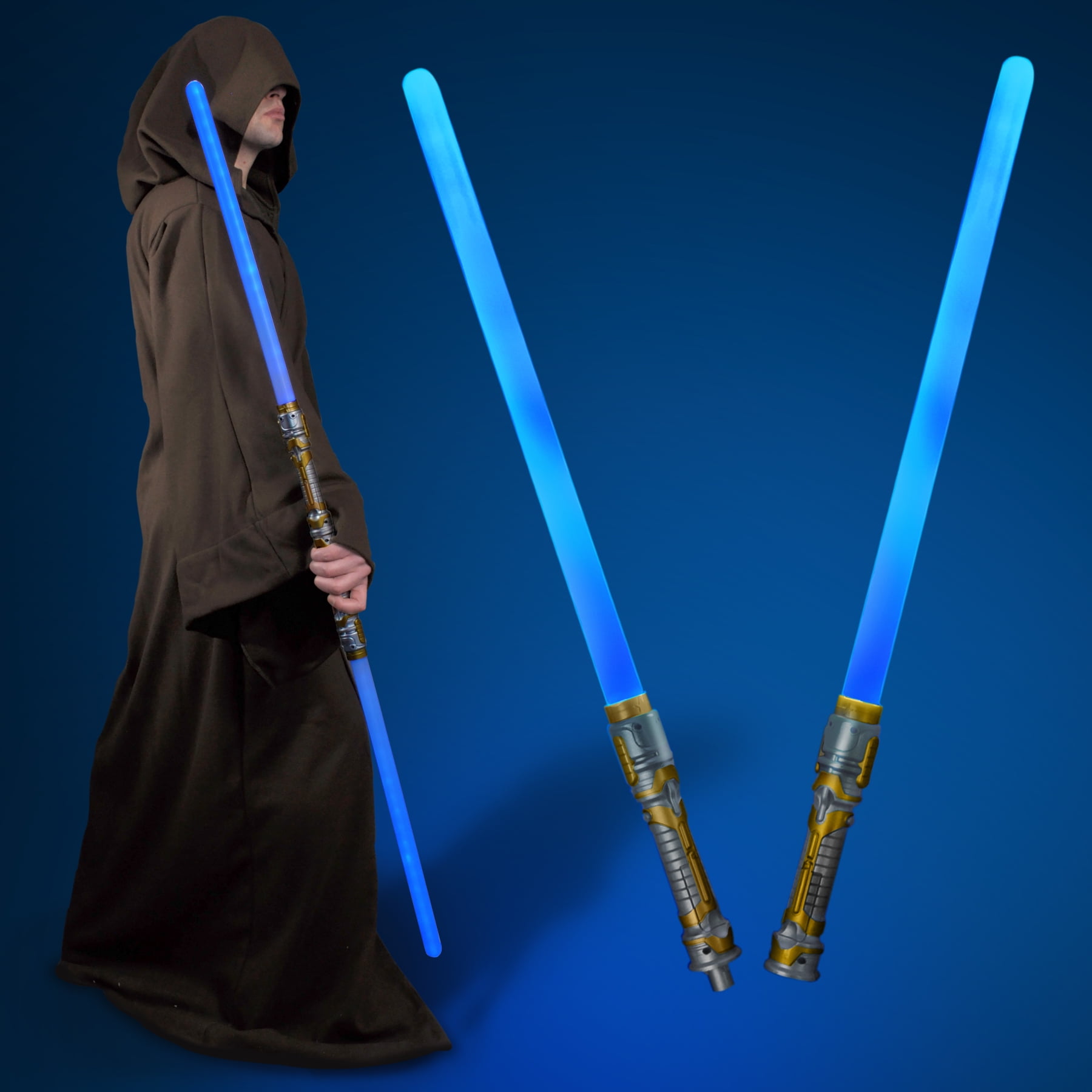 FlashingBlinkyLights Double-sided LED Light Up Sword Saber with Blue ...