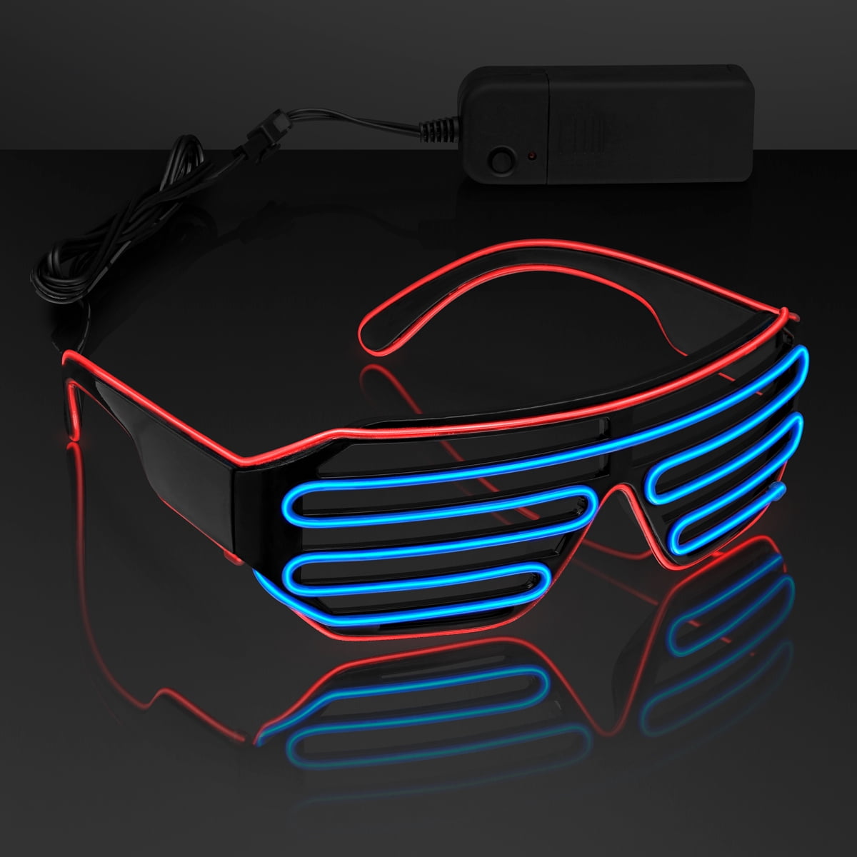 FlashingBlinkyLights El Wire Aviator Club Shades - Walmart.com