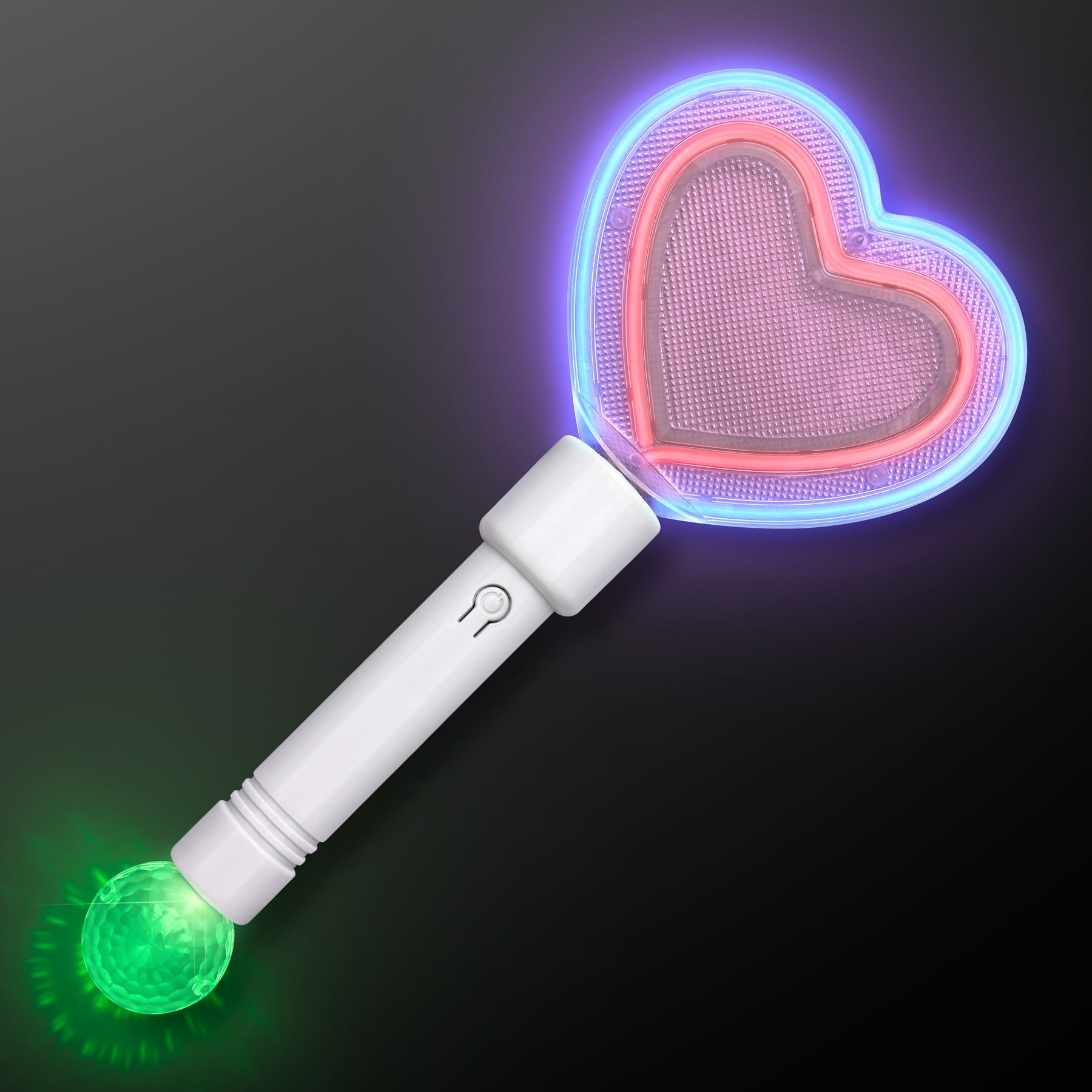 FlashingBlinkyLights Flashing Light Up Heart Rave Toy Wand - Walmart.com