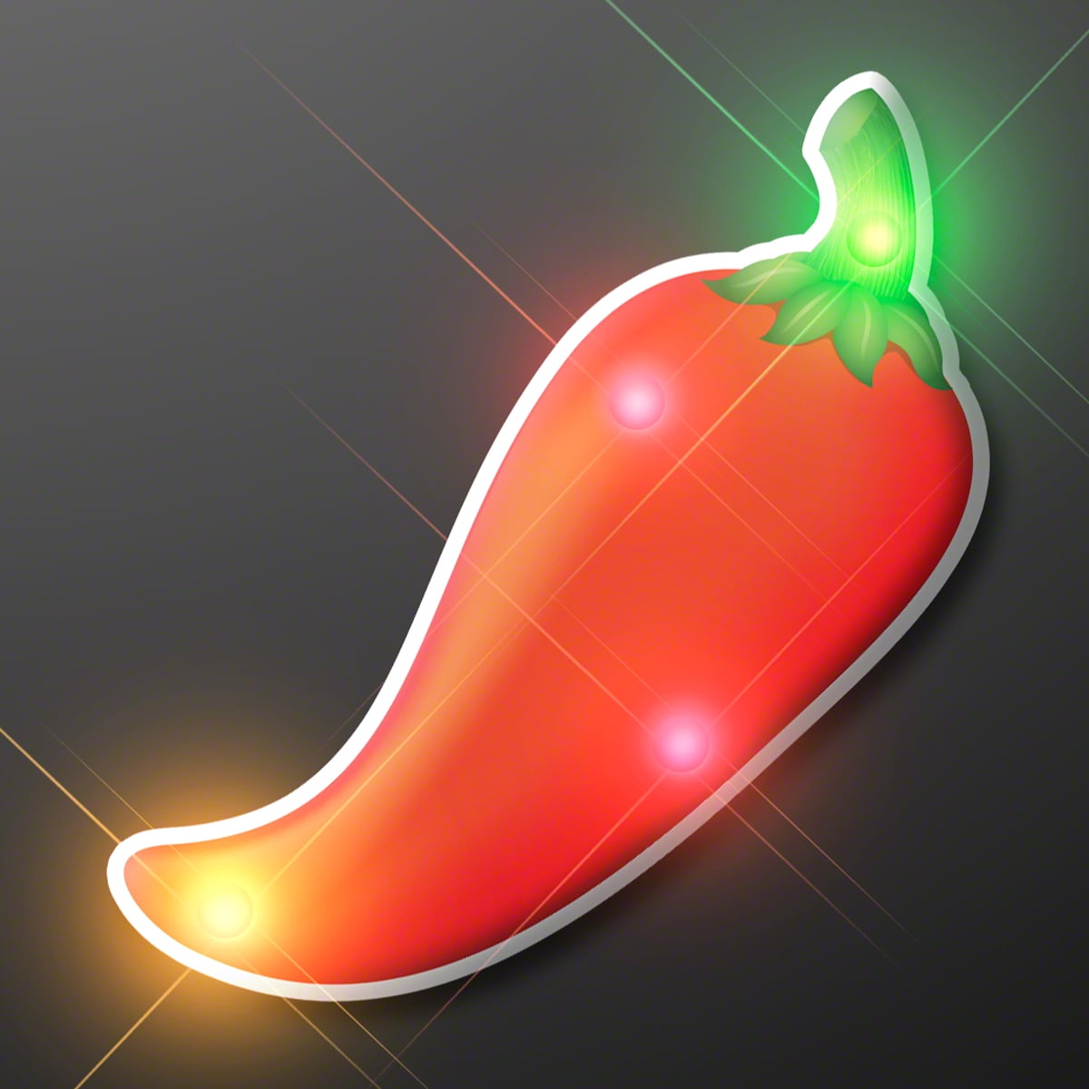 FlashingBlinkyLights LED Chili Pepper Blinky Light Pins (Set of 25 ...