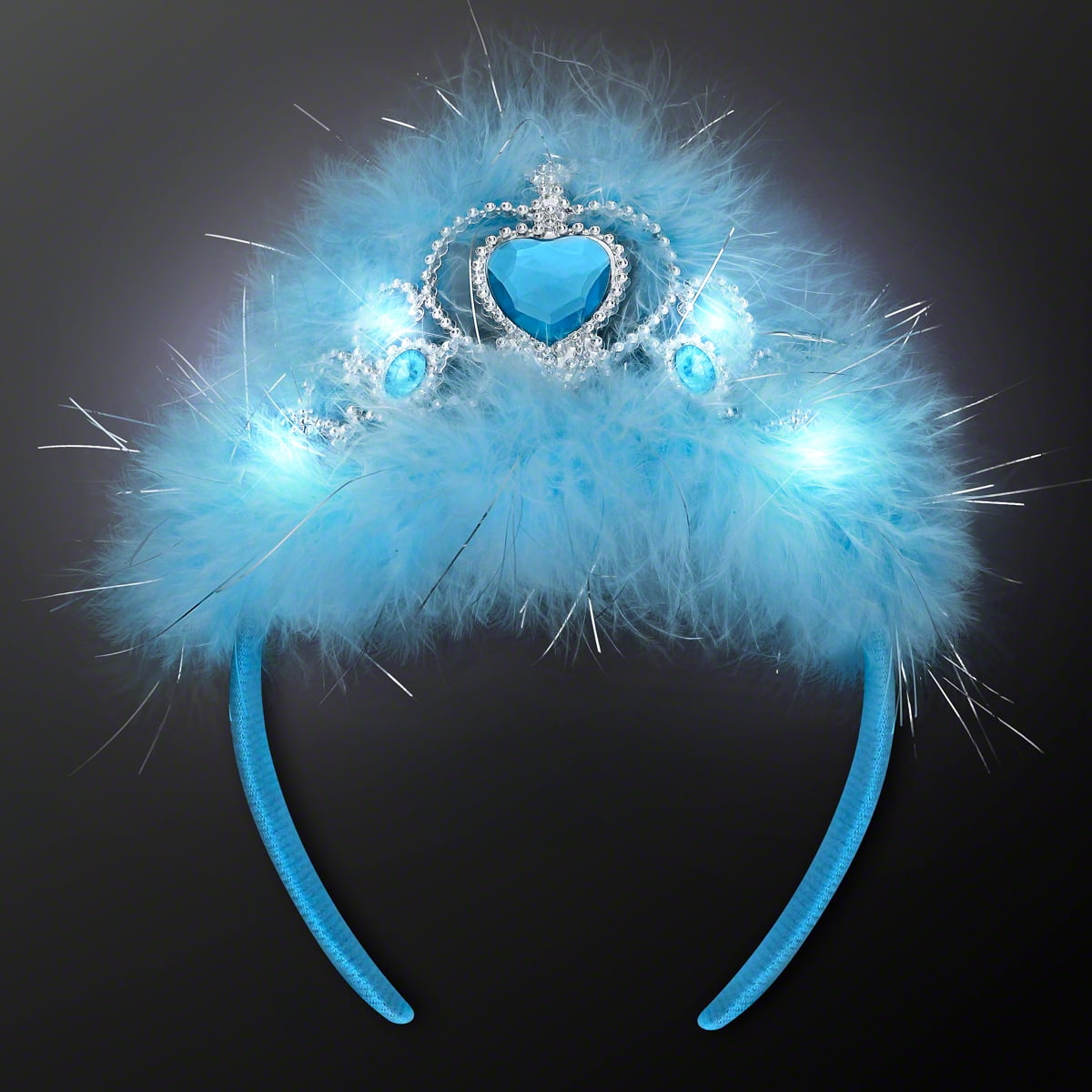 Flashing Blinky Lights Light Up Princess Crown Headband, Flashing LEDs ...