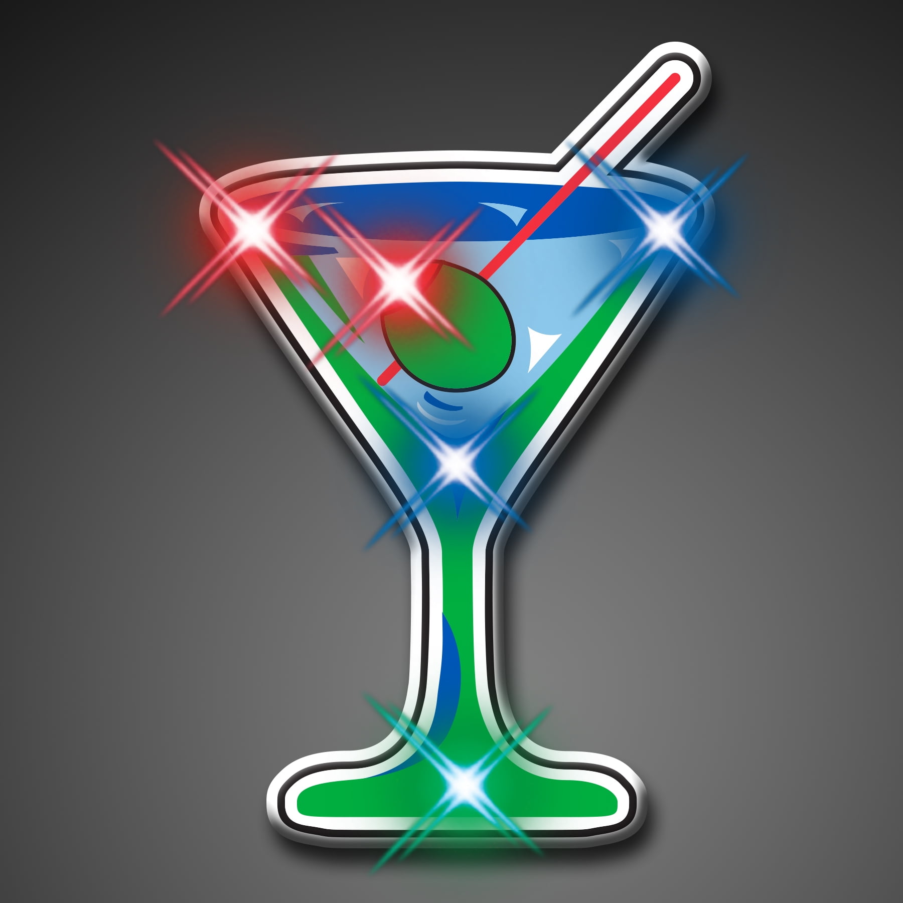 FlashingBlinkyLights Martini Flashing Blinking Light Up Body Lights ...
