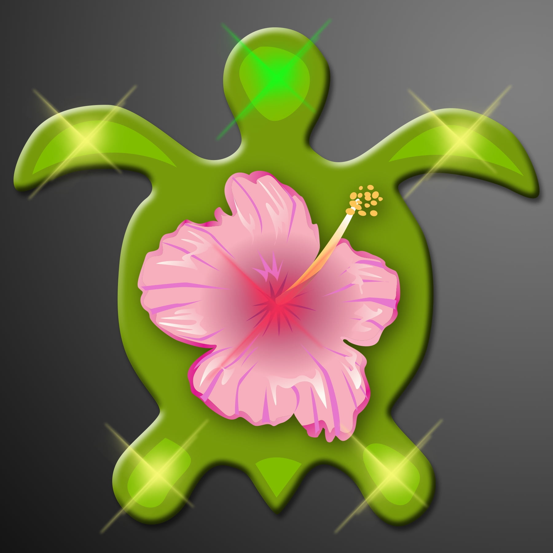 FlashingBlinkyLights Sea Turtle Light Up Flashing LED Lapel Pins ...
