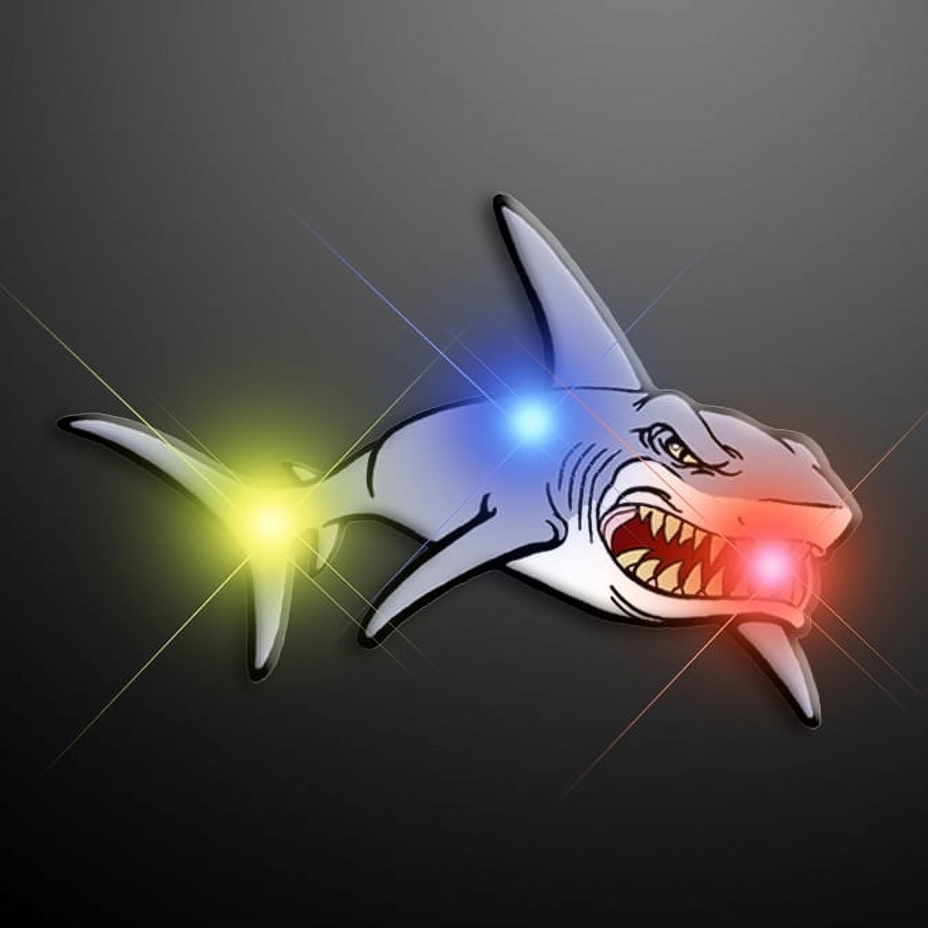 FlashingBlinkyLights Shark Flashing Blinking Light Up Body Lights Pins ...