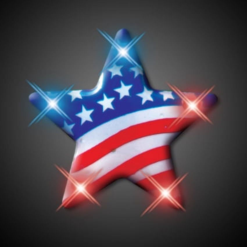 FlashingBlinkyLights US Flag Star Flashing Blinking Light Up Body ...