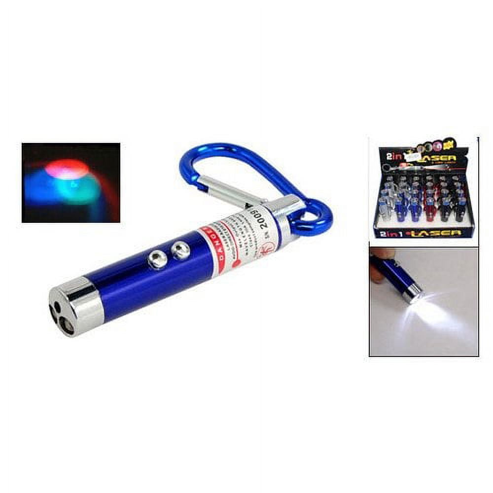 Flashlight 2 LED + Rainbow Color and Carabiner Included (2 Pieces ...
