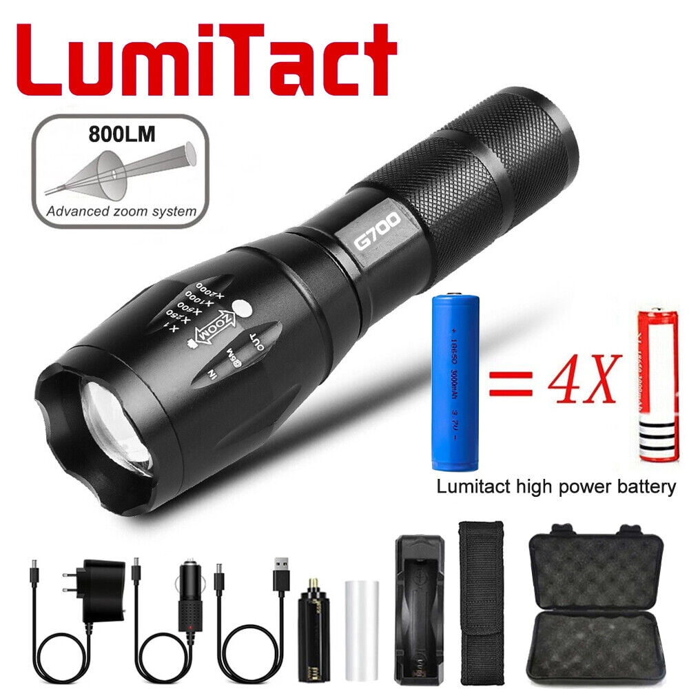 Flashlight, 5000 lm LED Rechargeable Bright Tactical Flashlights High ...