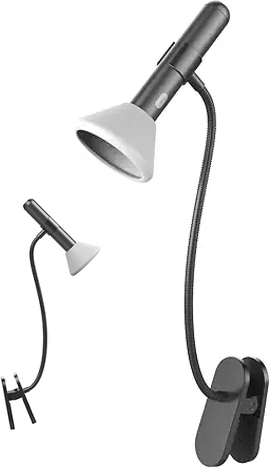 Flashlight Clip, Clamp Reading Light, Clip On Desk Lamp, Dimmable LED ...