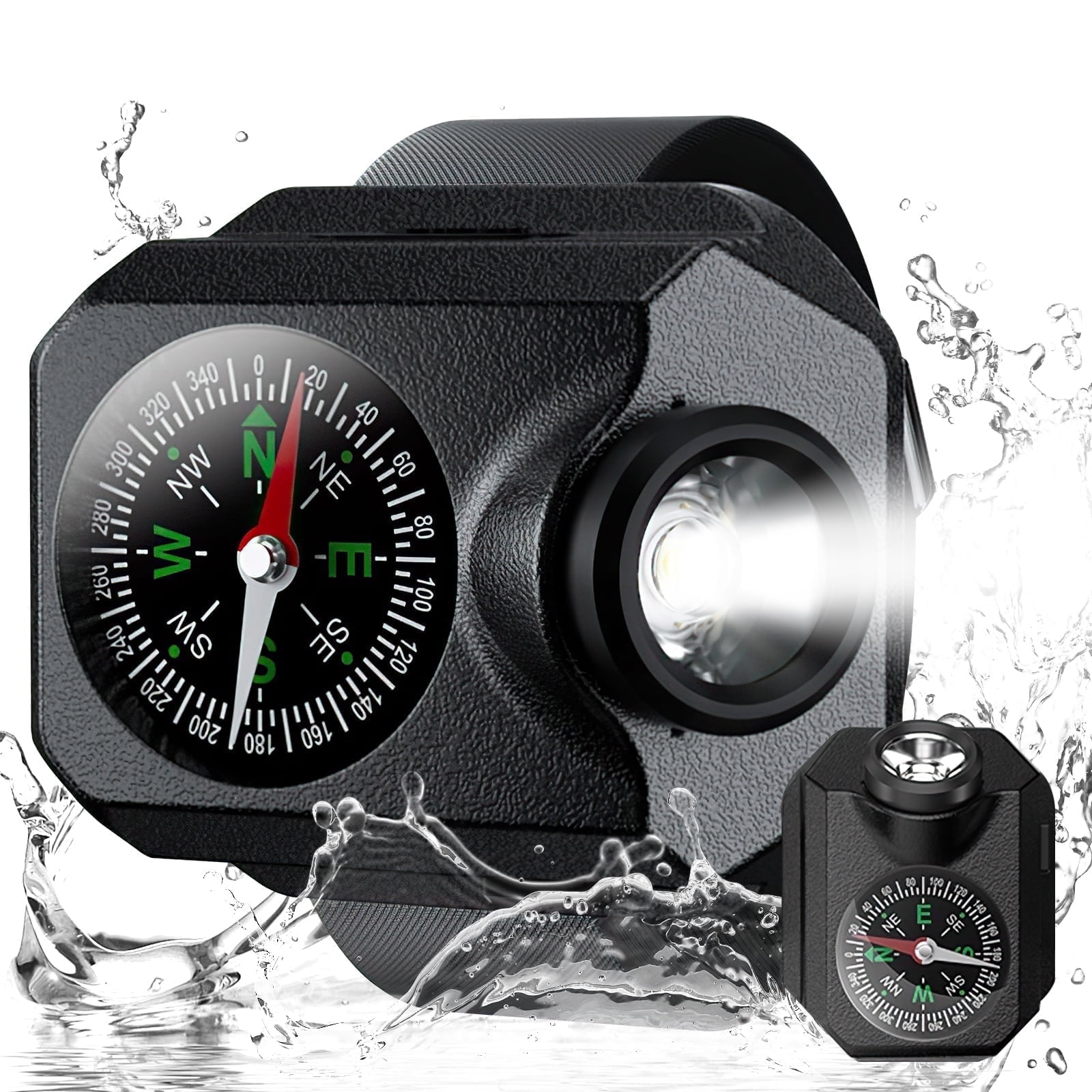 Flashlight Compass Wrist Watch, Wrist LED Watch with Compass, Outdoor ...