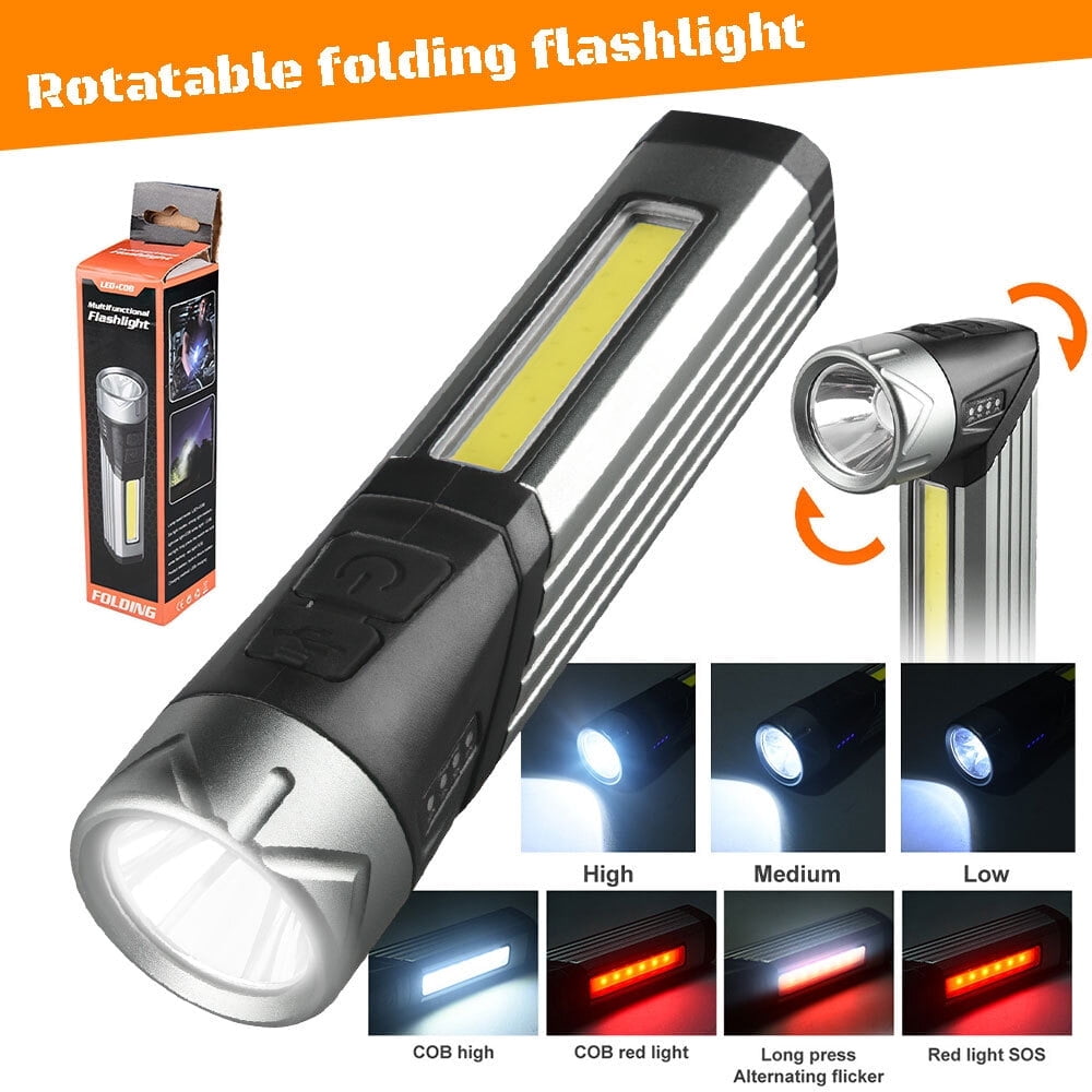 Flashlight,DFITO Rotatable Folding Led Flashlight, Waterproof , 4 Modes ...