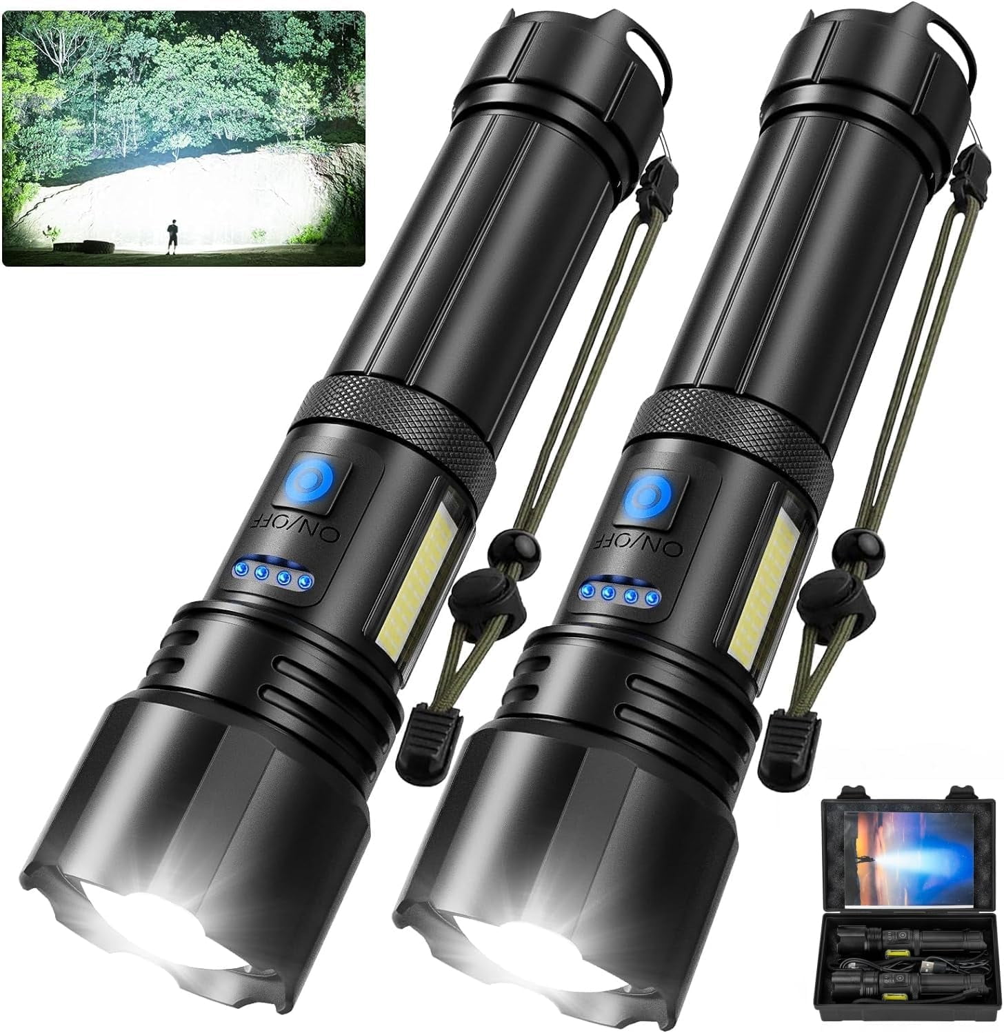 Flashlight Flashlights High Lumens, 99,000 LM Bright Flashlight Flash ...