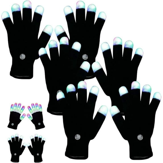 Flashlight Gloves, Finger Gloving Light Gloves, 7 Colors LED Rave ...