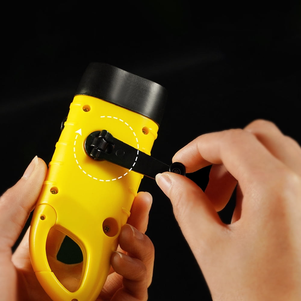 Flashlight Hand Crank Photovoltaic Rechargeable Flashlight LED ...