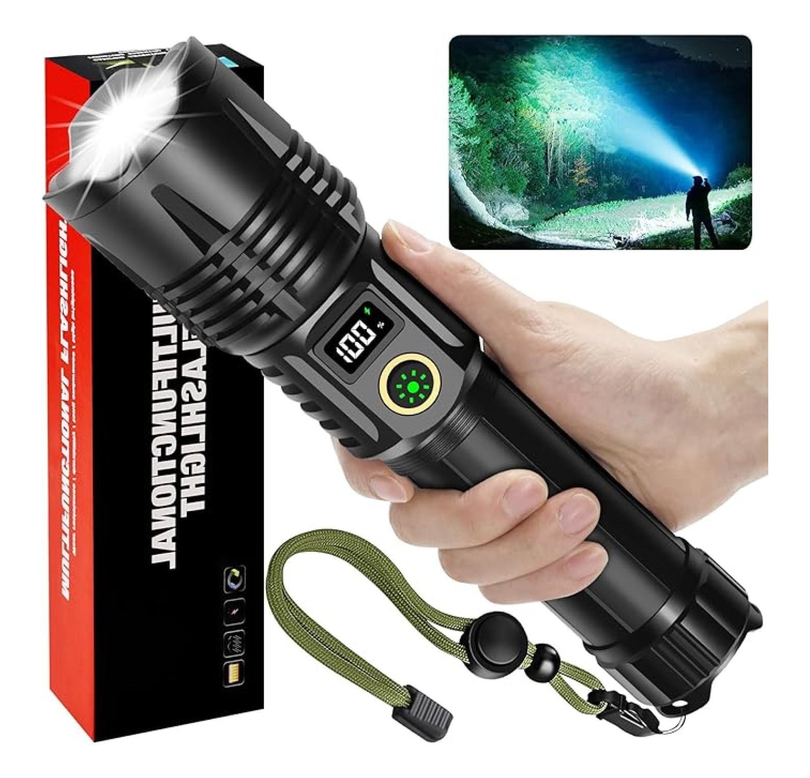 Flashlight High Brightness Rechargeable - 900000 Lumens LED Brightest ...