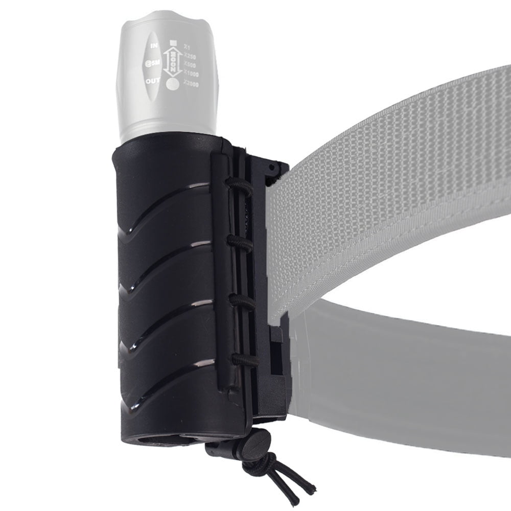 Flashlight Holder for Duty Belt Tactical MOLLE Torch Holster Rotatable ...