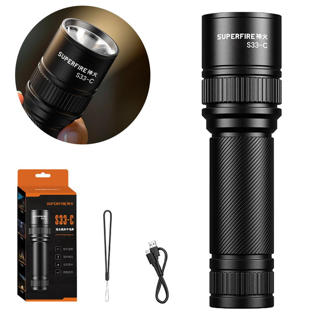 Flashlight Multi Gear Portable USB Direct Charging Flashlight Aluminum ...