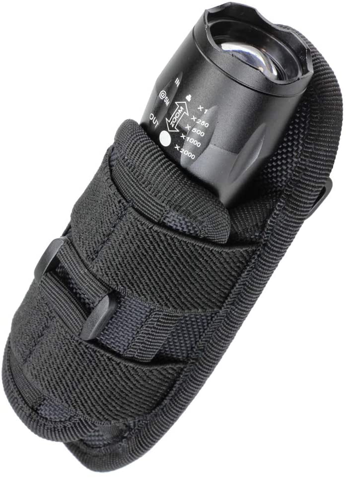 Flashlight Pouch Holster Rotatable Flashlight Holder Belt Clip Torch Carry Case with 360 Degree ...