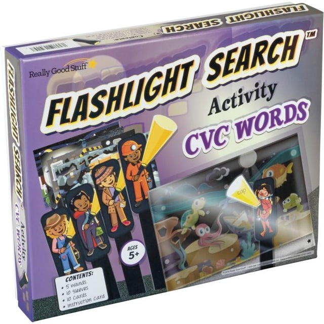 Flashlight Search Activity CVC Words - 1 game - Walmart Business Supplies