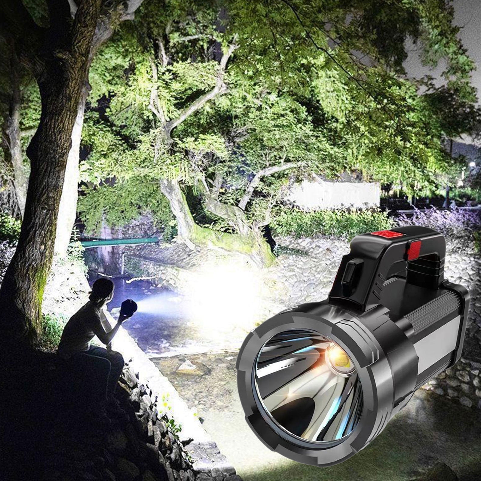 Flashlight Side Light Strong Light 1200mAh Rechargeable Outdoor Super ...