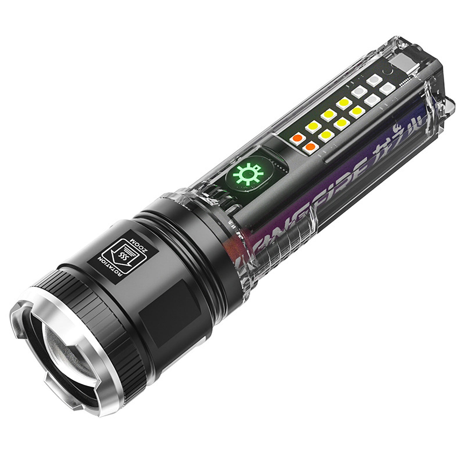 Flashlight, Solar Powered Rechargeable LED Flashlight, 1000 Lumens ...