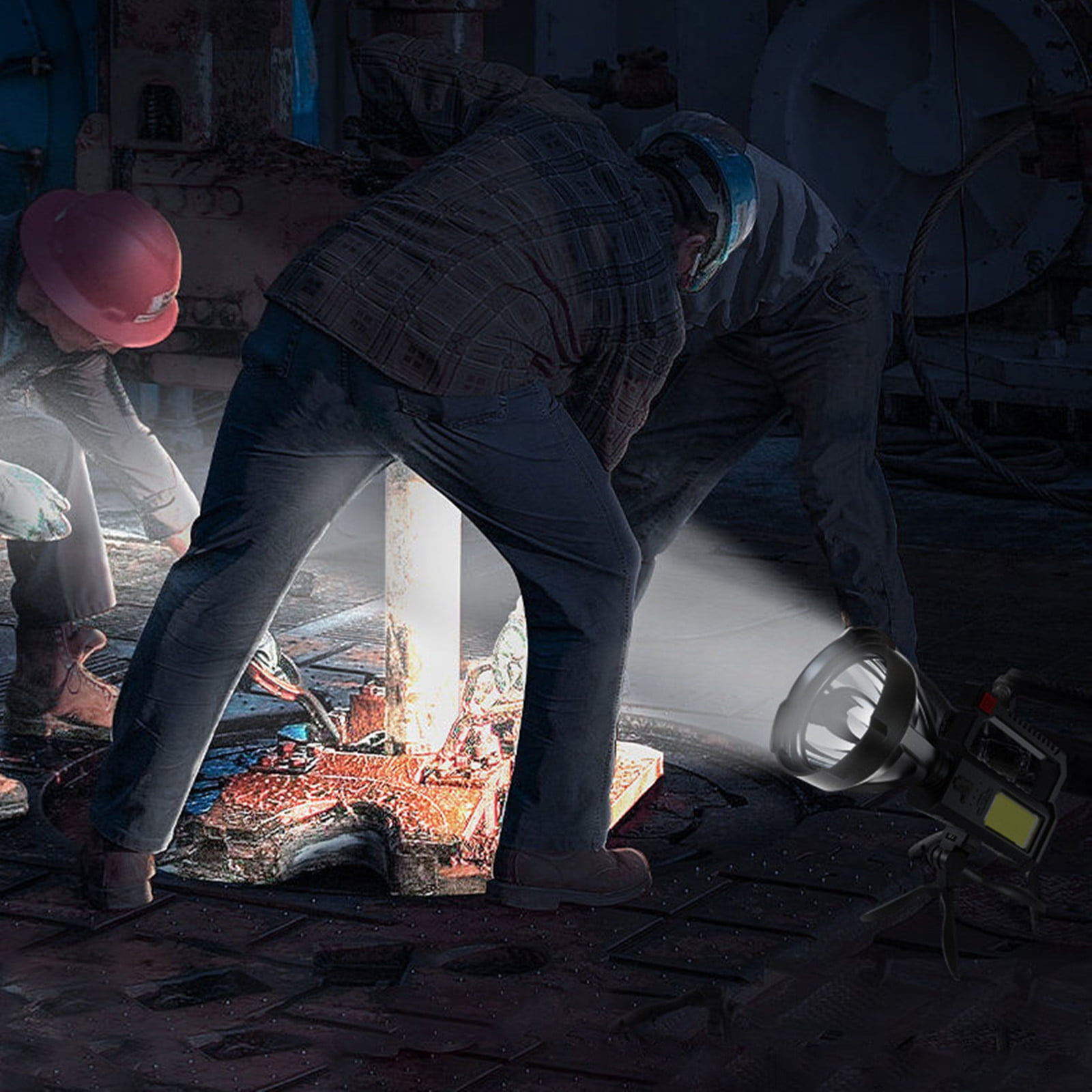 Flashlight USB Rechargeable Portable LED Floodlight | COB Searchlight ...