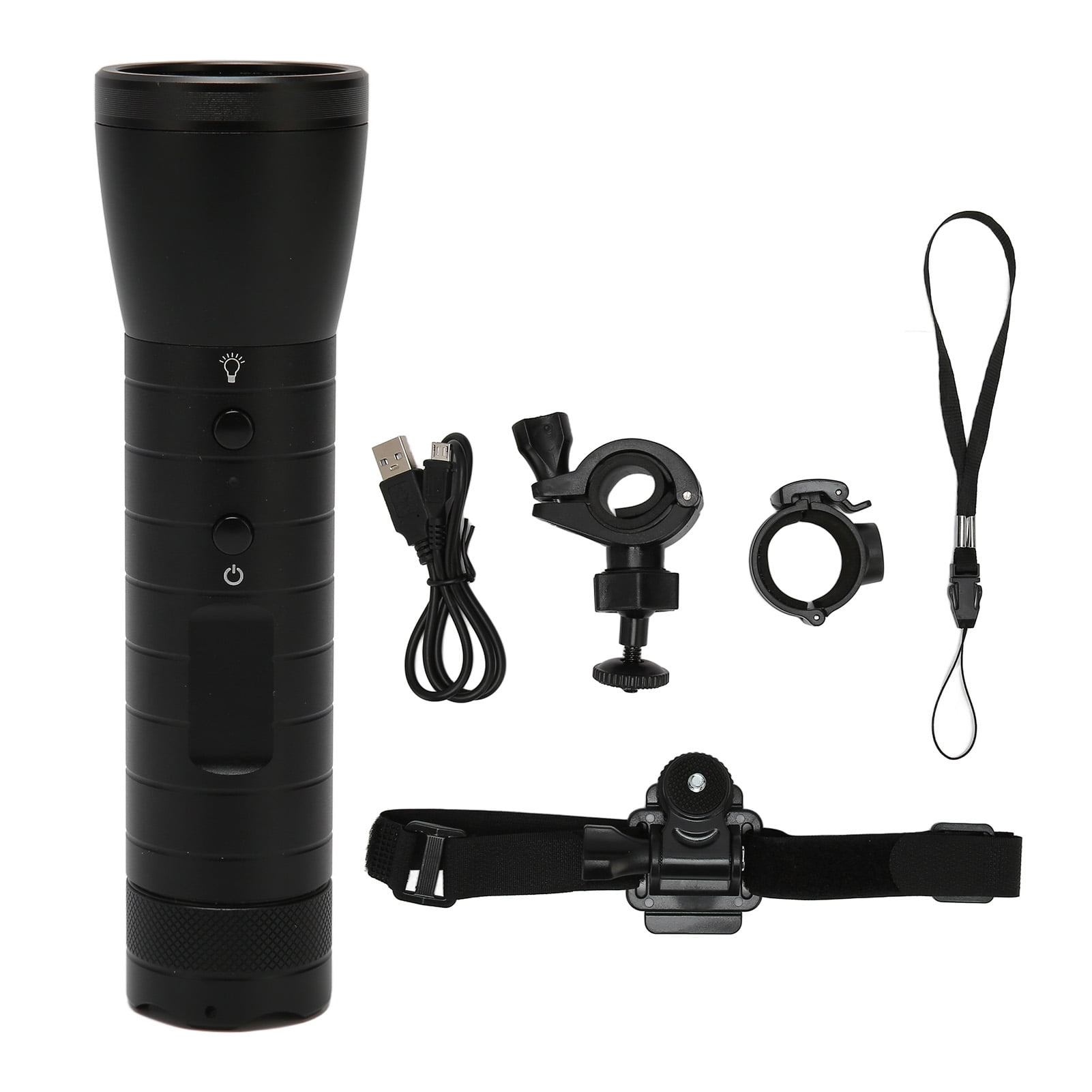 Flashlight Video Camera 1080P 5 Lighting Modes 2200mAh 120 Degree Wide ...